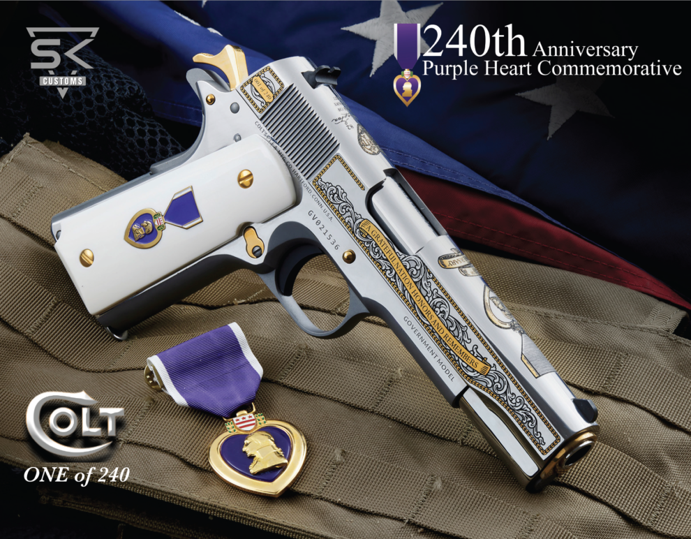 SK Customs Unveils New Purple Heart Colt 1911 Commemorative Pistol - SK ...