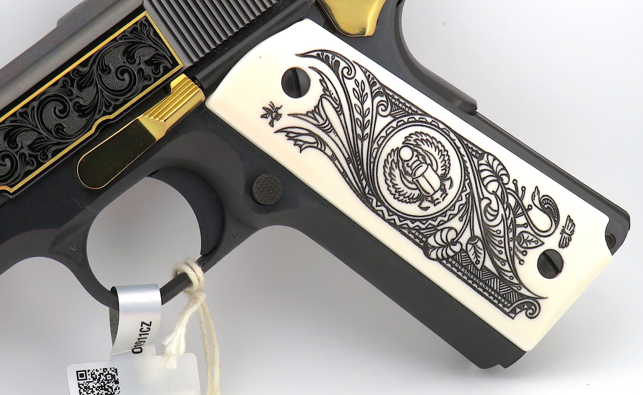 SK EXCLUSIVE COLT 1911 POLISHED DLC, DEEP ENGRAVED, 24k GOLD, ANUBIS ...