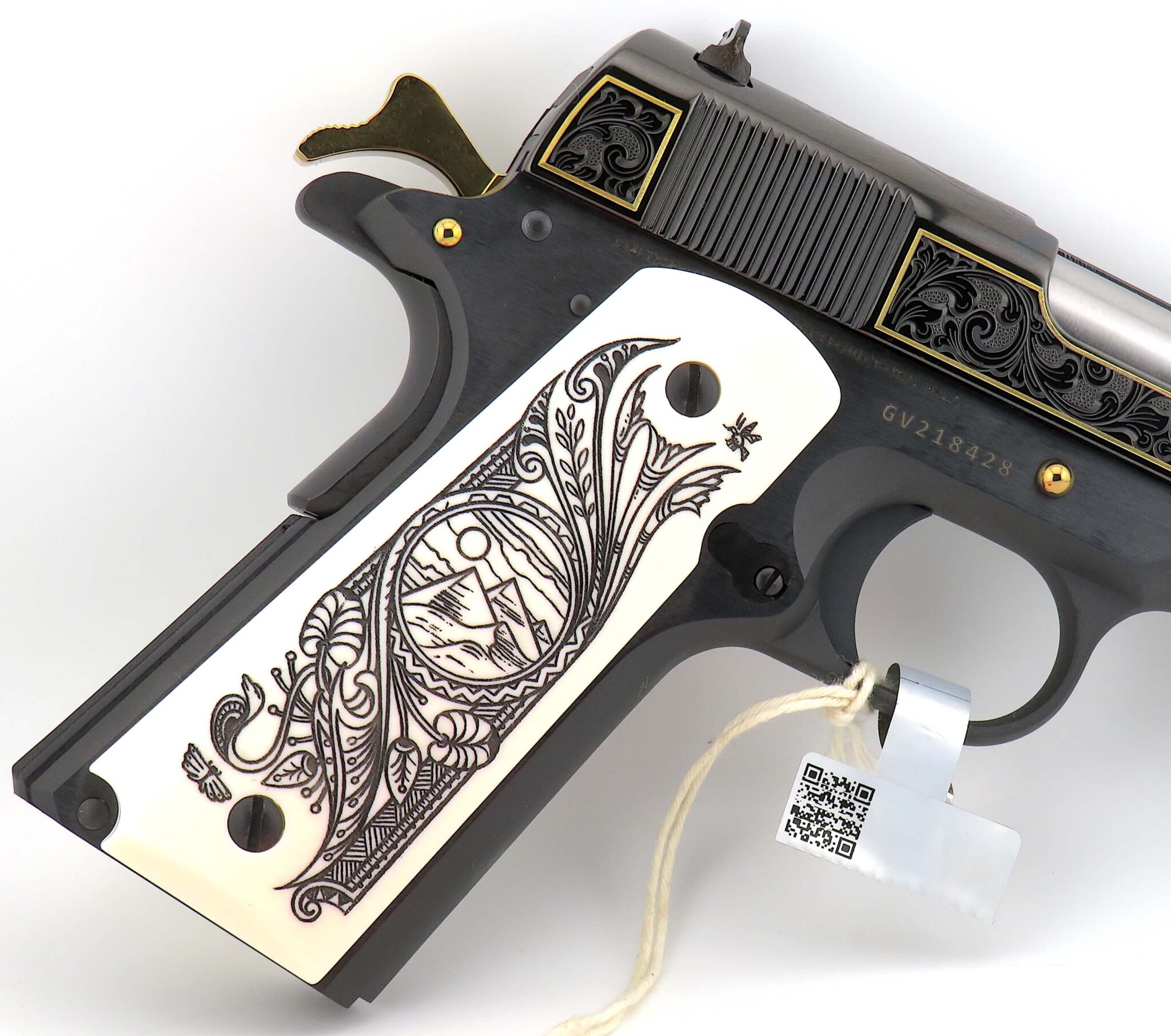 SK EXCLUSIVE COLT 1911 POLISHED DLC, DEEP ENGRAVED, 24k GOLD, ANUBIS ...