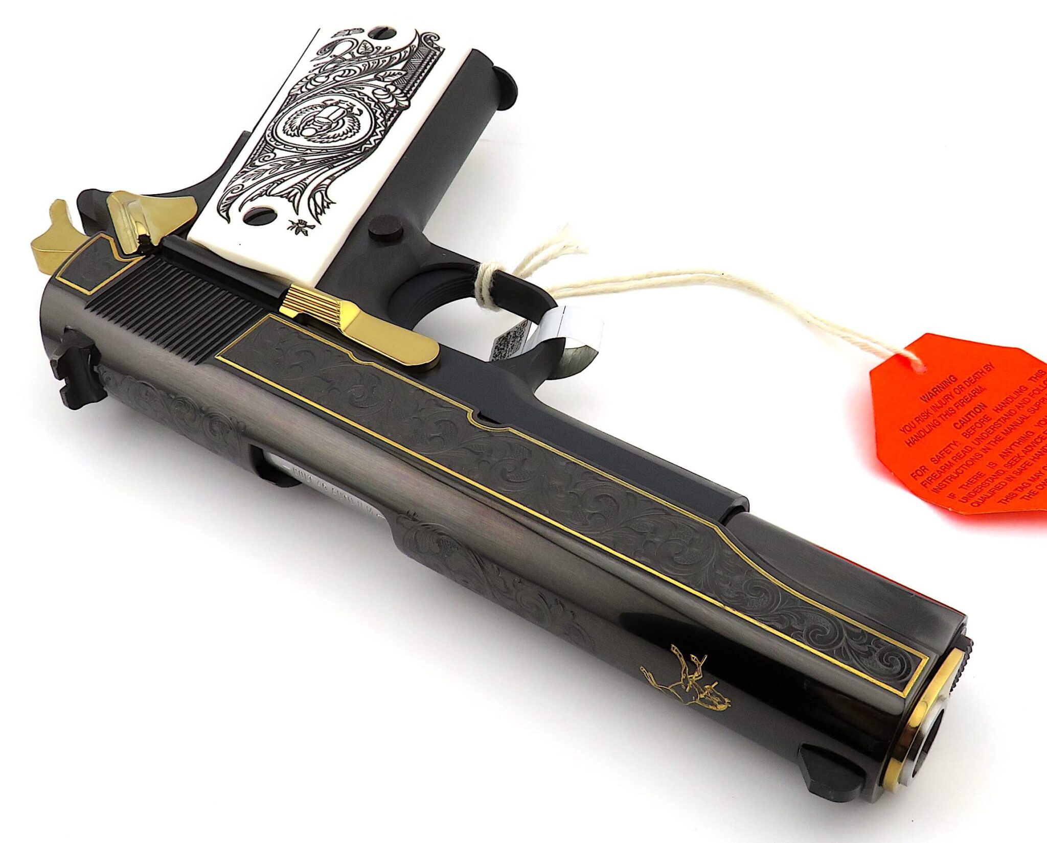 SK EXCLUSIVE COLT 1911 POLISHED DLC, DEEP ENGRAVED, 24k GOLD, ANUBIS ...