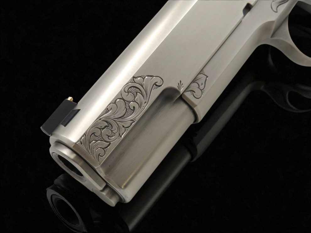 RARE NIGHTHAWK CUSTOM 1911 VIP GOV 45acp ANTIQUE NICKEL FINISH GIRAFFE ...